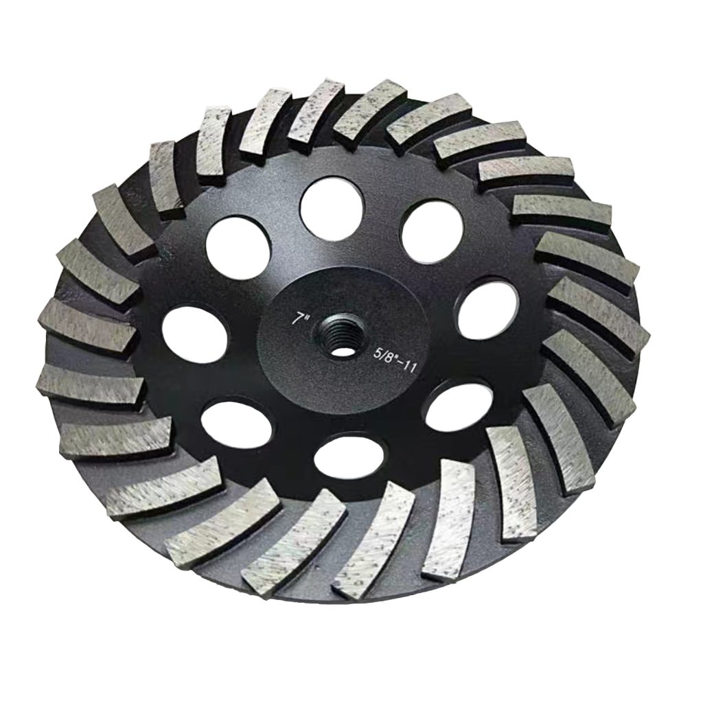 Popular 7" Spiral Turbo Diamond Cup Wheel for Heavy Grinding