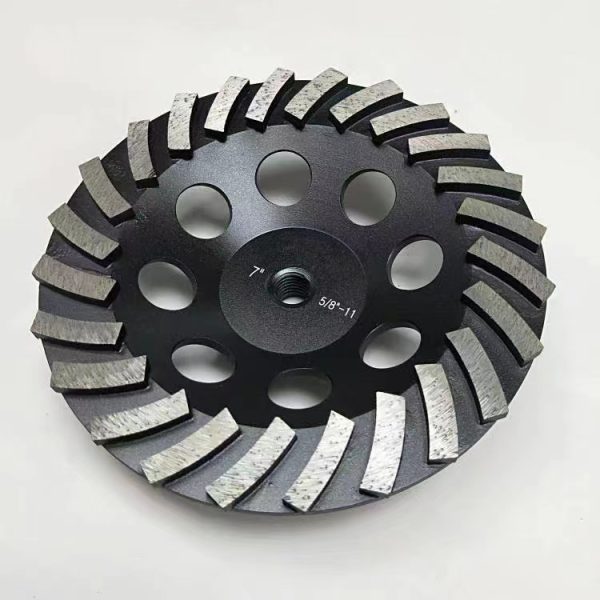 Popular 7" Spiral Turbo Diamond Cup Wheel for Heavy Grinding